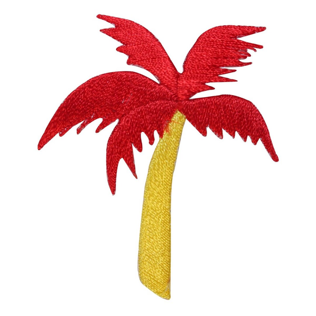 ID 1769B Tropical Palm Tree Patch Ocean Beach Embroidered Iron on ...