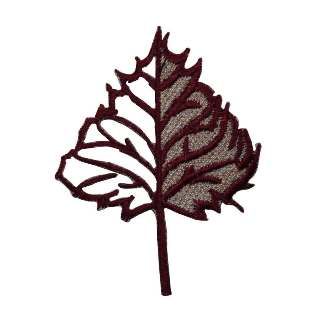 ID 7149 Cutout Oak Tree Leaf Patch Autumn Nature Embroidered Iron on ...