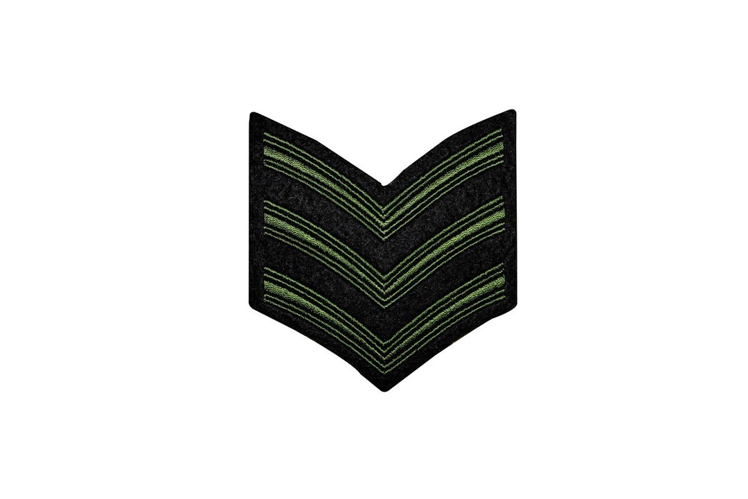 Olive Military Stripes Patch Chevron Pattern Embroidered Iron on ...