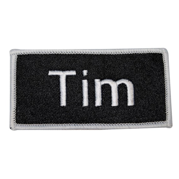 Tim Name Tag Patch Uniform ID Work Shirt Badge Embroidered | Etsy