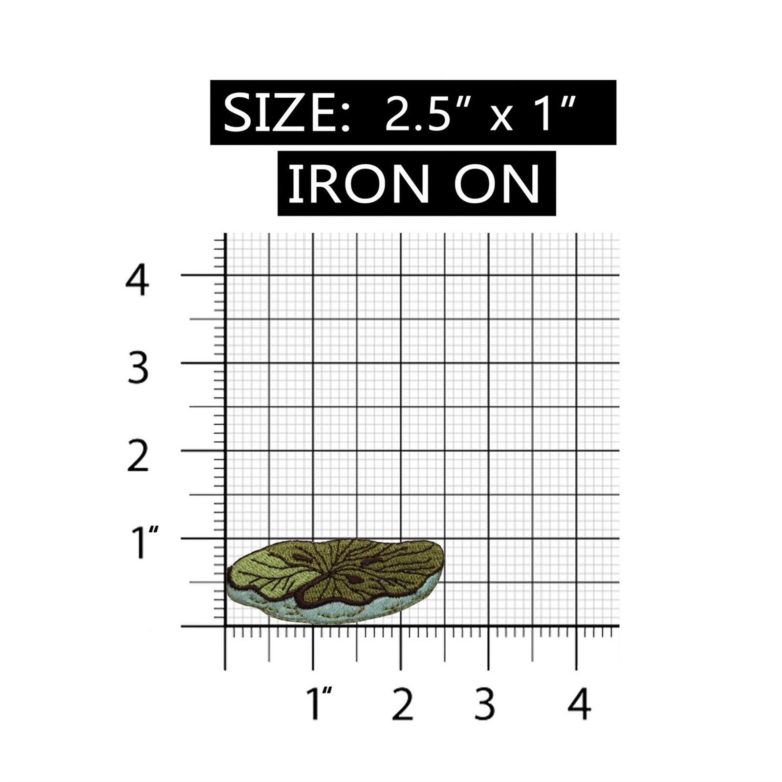 ID 7231 Lily Pad on Water Patch Nature Pond Plant Embroidered Iron on ...