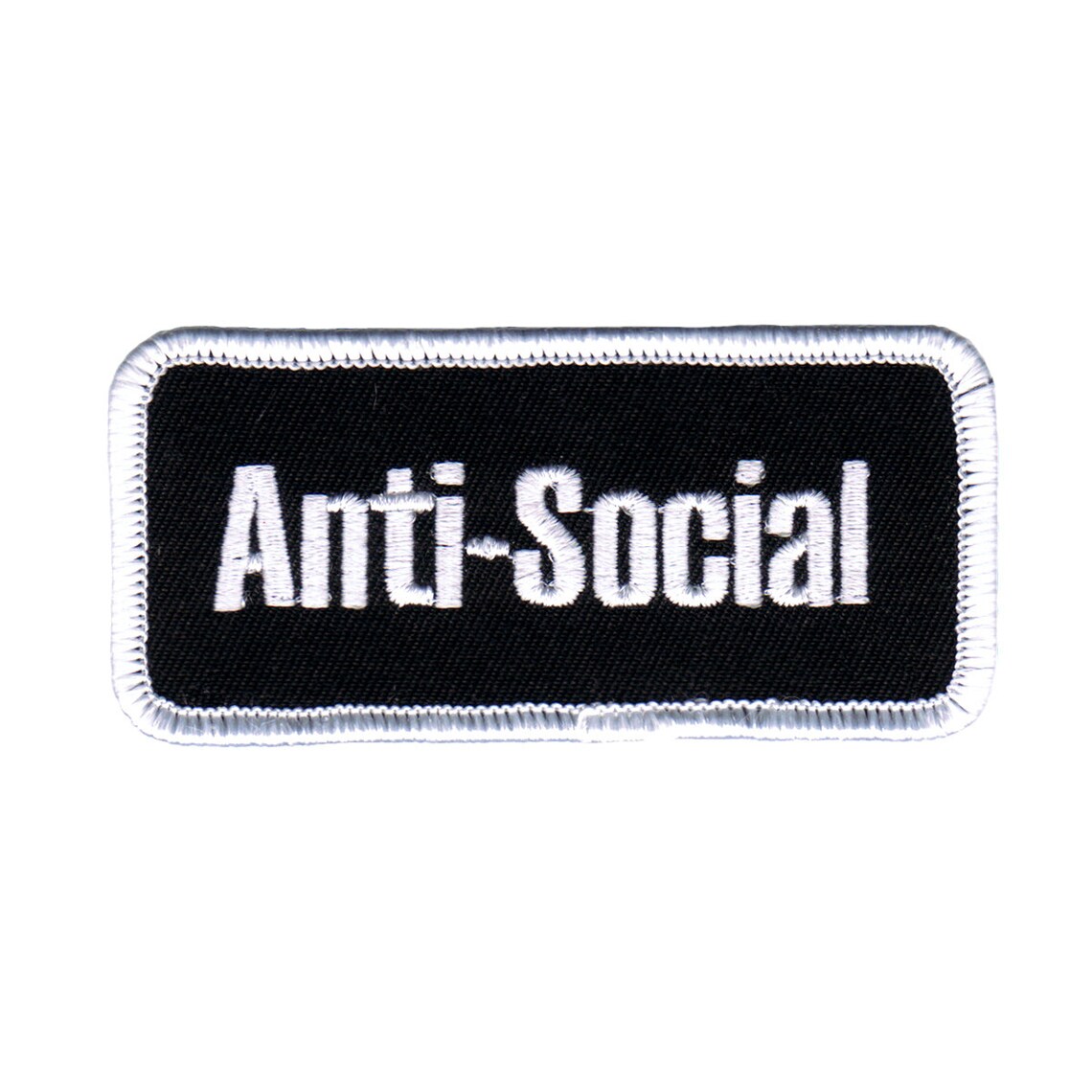 Anti Social Name Tag Patch Shut up Stop Talking Embroidered | Etsy