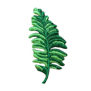 ID 7181 Tropical Fern Patch Plant Branch Leaf Craft Embroidered Iron on ...
