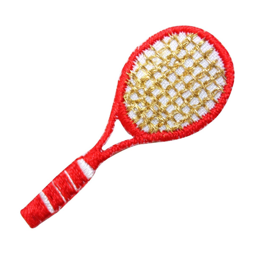 ID 1562 Tennis Racket Patch Red Racquet Sports Embroidered Iron on ...