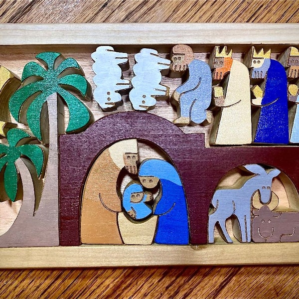 Wooden Nativity - Etsy