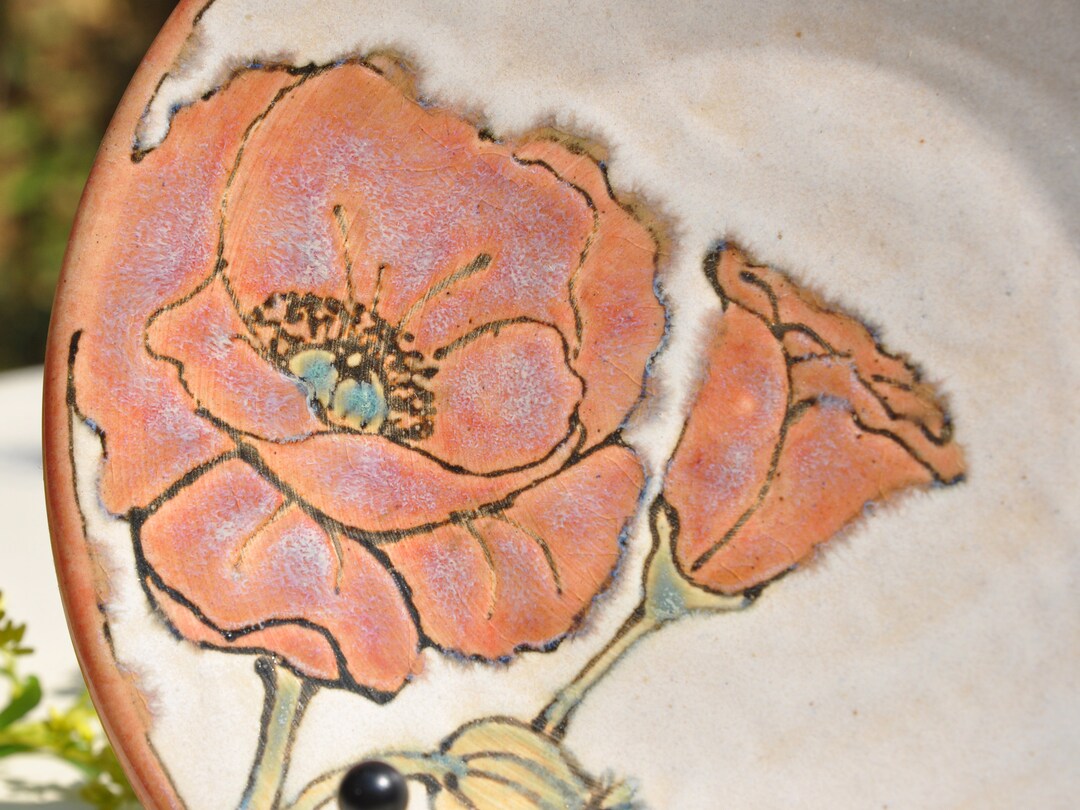 Pretty Poppy Trinket Plate - Etsy