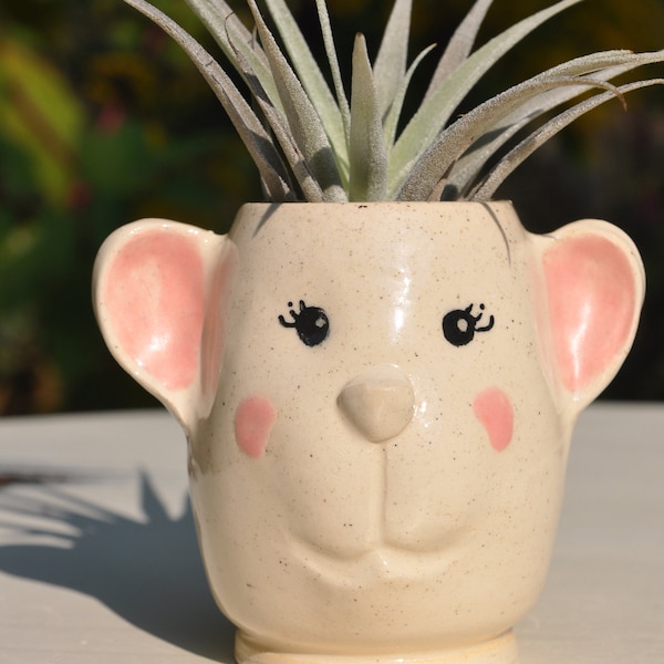 Ceramic Monkey Planter - Etsy