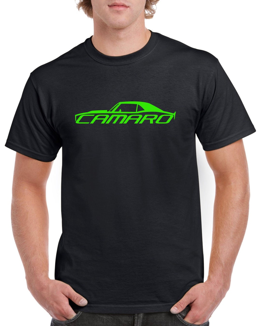 GREEN Camaro Men's T-shirt - Birthday Gift Idea - Men's Muscle Car ...