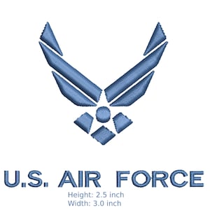 US Air Force Logo Embroidery Design in 6 Sizes & SVG Format - Instant ...