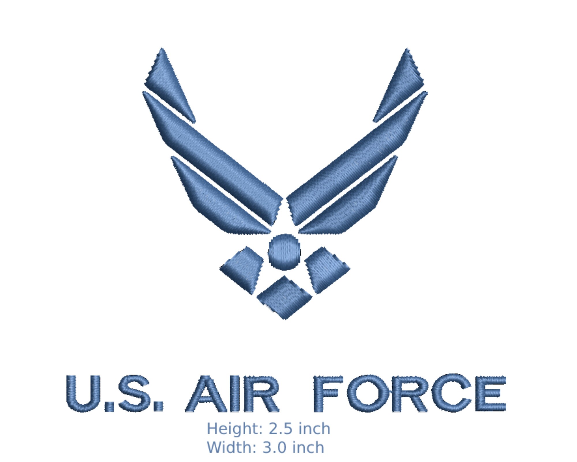 US Air Force Logo Embroidery Design in 6 Sizes & SVG Format - Instant ...