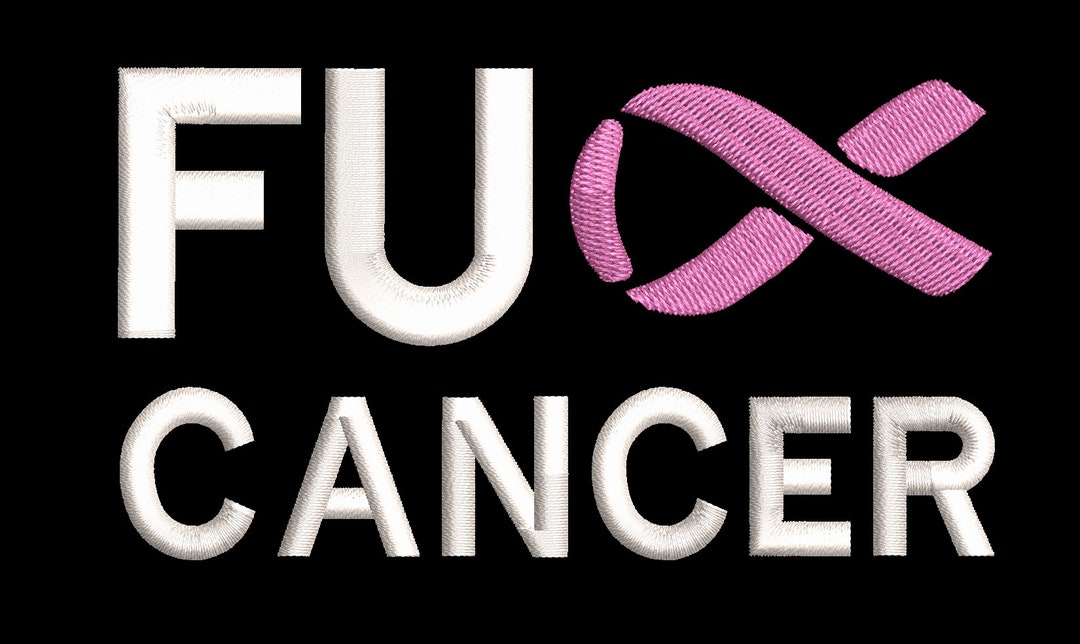 FU Cancer Awareness Ribbon Embroidery Design in 4 Sizes - Etsy