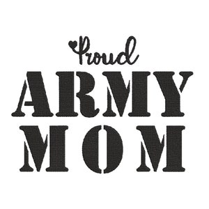 Proud Army Mom Embroidery Design in 4 Sizes Instant Download - Etsy