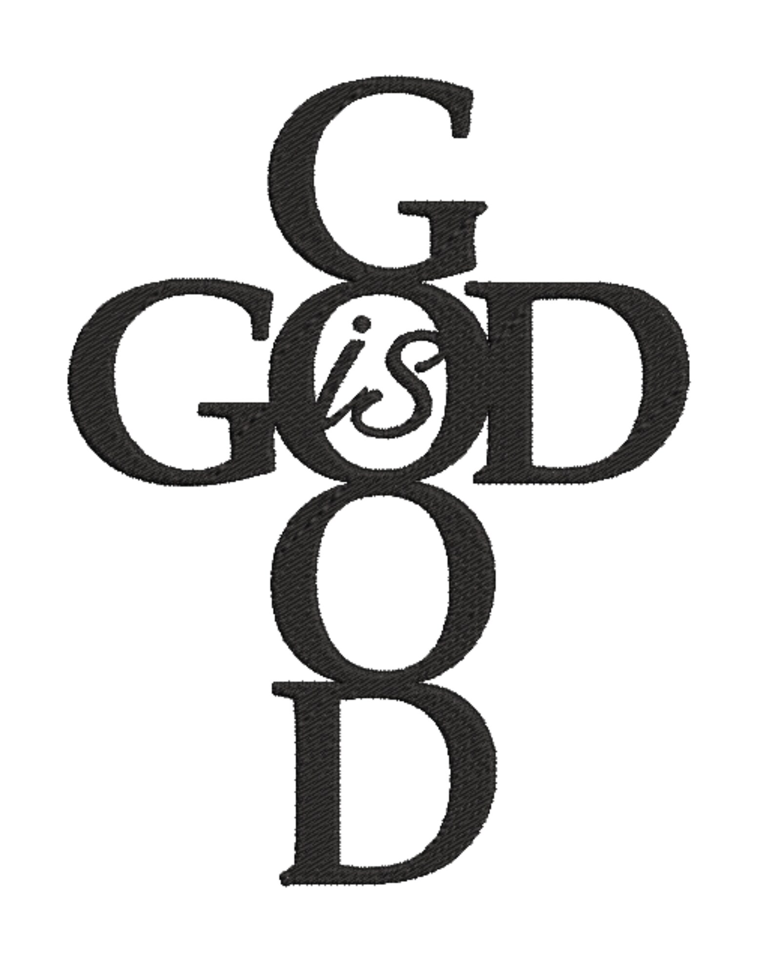 God is Good Cross Embroidery Design in 3 Sizes Instant | Etsy