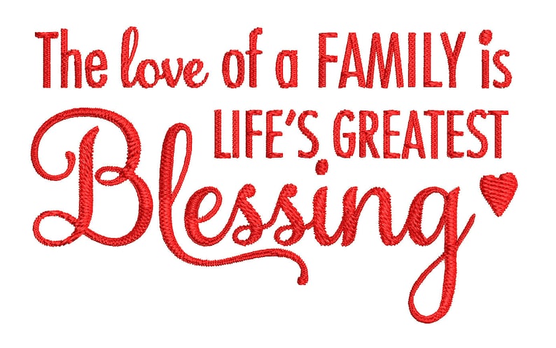 Family Blessing Embroidery Design – Instant Download (2 Sizes) - Etsy
