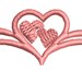 Hearts Scroll Embroidery Design 2 Sizes Instant Download - Etsy