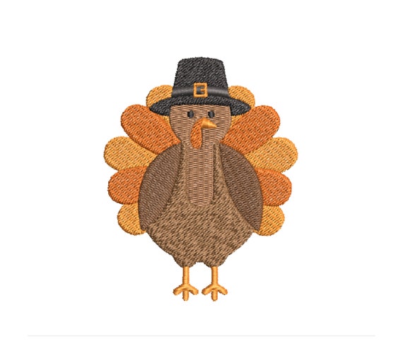 Turkey Embroidery Design in 3 Sizes Instant Download - Etsy