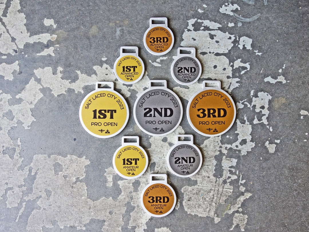 Custom Metal Award Medals - Gold Silver Bronze - Set of 3 Medallions ...