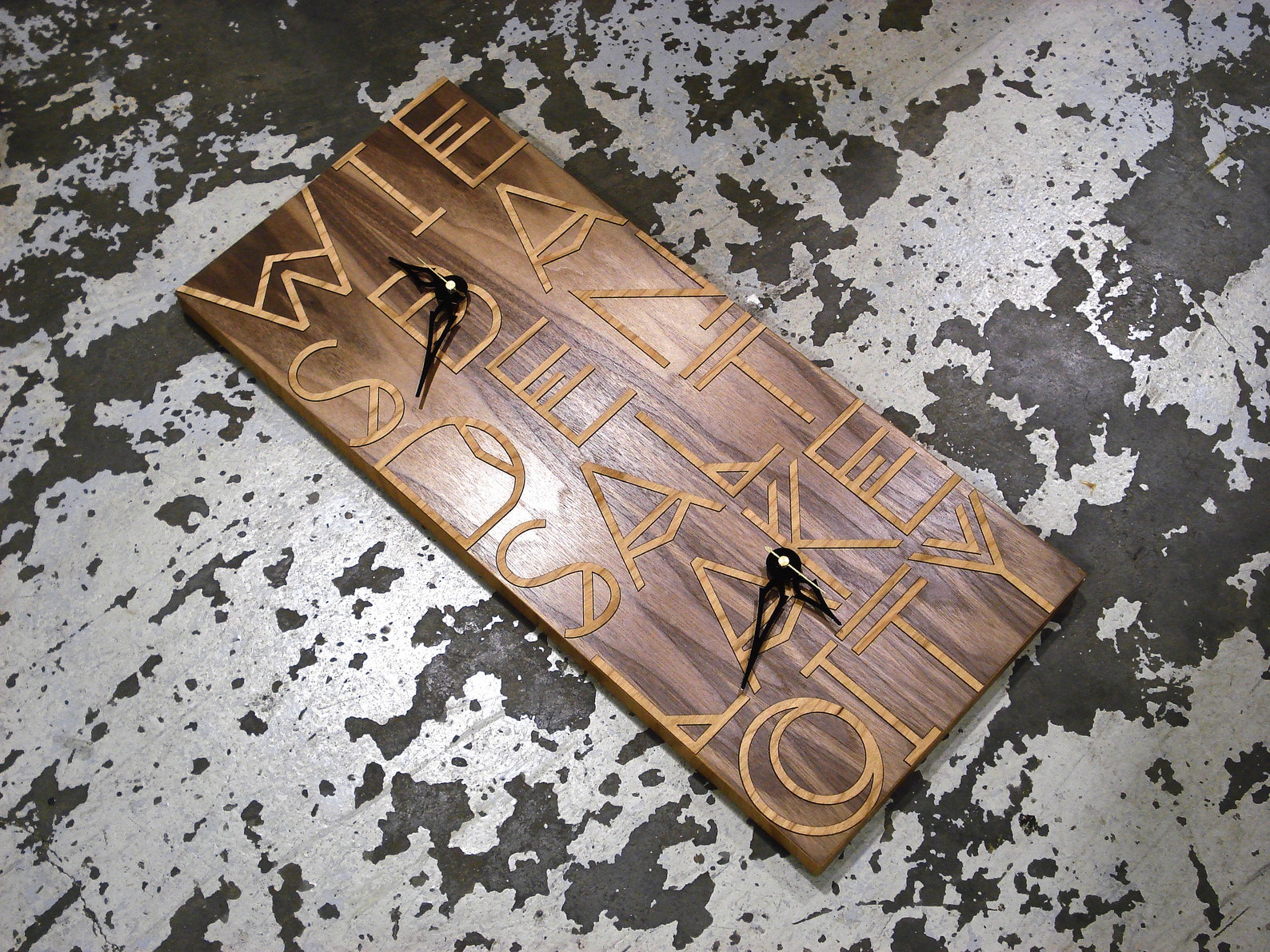 Custom Dual Time Zone Clock - Any Locations Available - Unique Modern ...