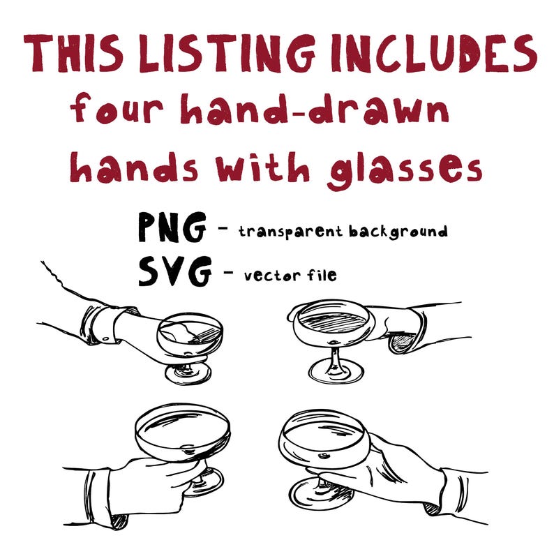 Unique Invitation Kit: Hand-drawn Glasses & Borders + Handwritten Font ...