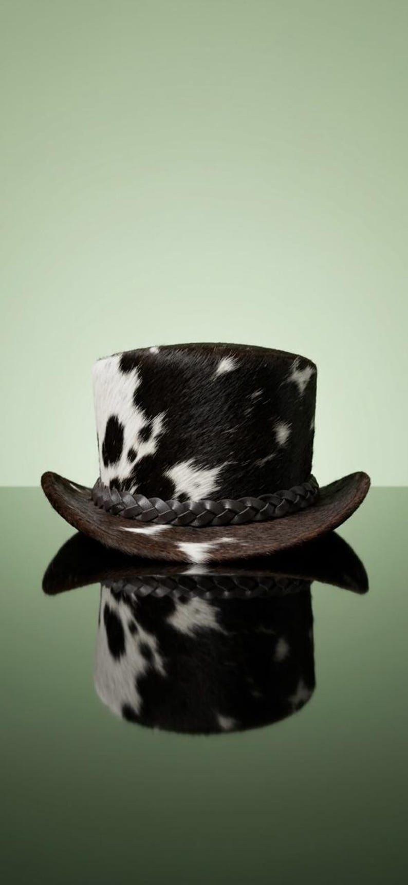 Handmade Spotted Cowhide Top Hat | Western Steampunk Victorian Festival ...