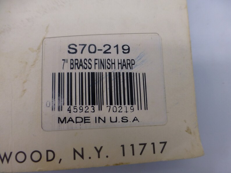 Brass Plated 7 Lamp Harp New in Original Packaging by Satco - Etsy