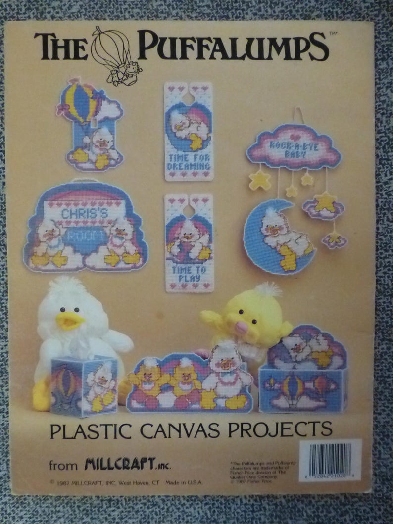 Millcraft Inc. Puffalumps Duck Plastic Canvas Baby Nursery Leaflet PFB ...