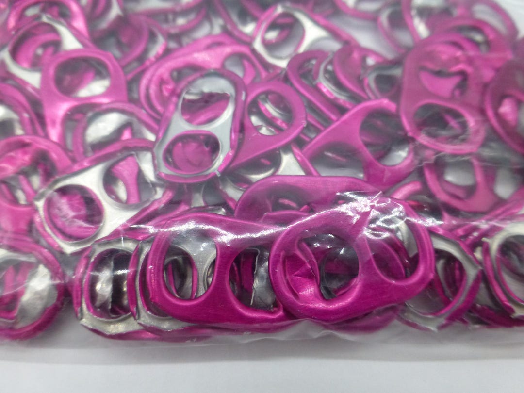 100 +/- 5 Fuschia (pink/purple) Can Tabs Clean and Craft Ready Decurled ...