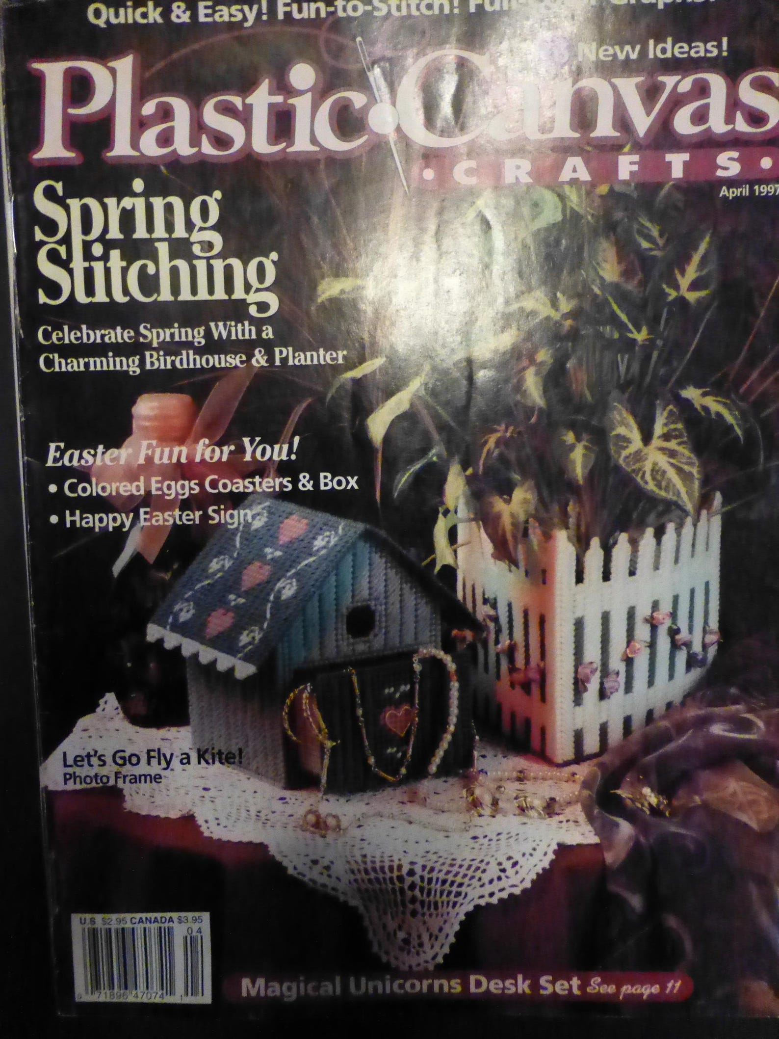 Plastic Canvas Crafts Magazine April 1997 Spring /easter, Frame ...