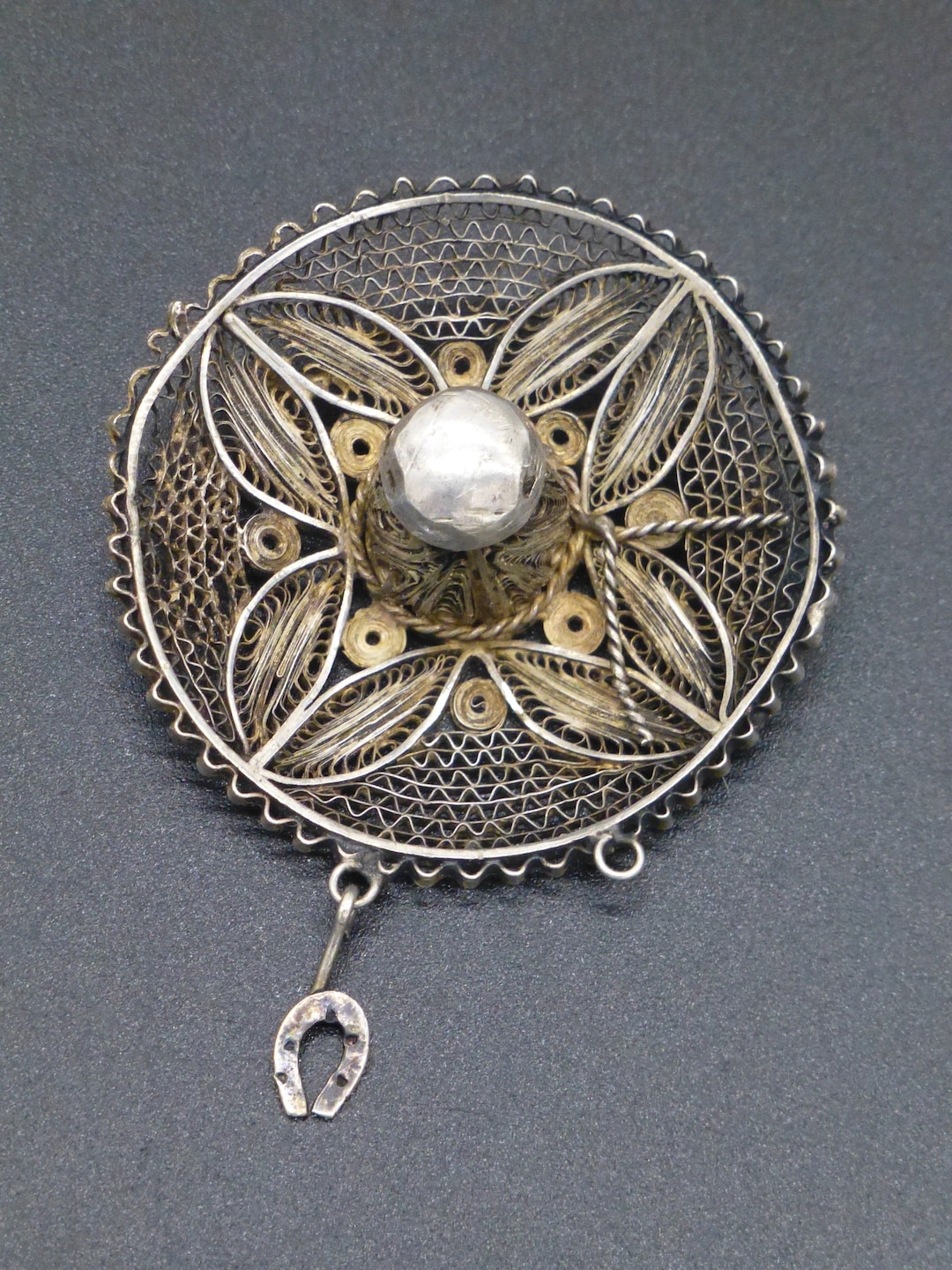 Vintage Silver Filigree Sombrero Mexican/peruvian Western Brooch Pin 1. ...