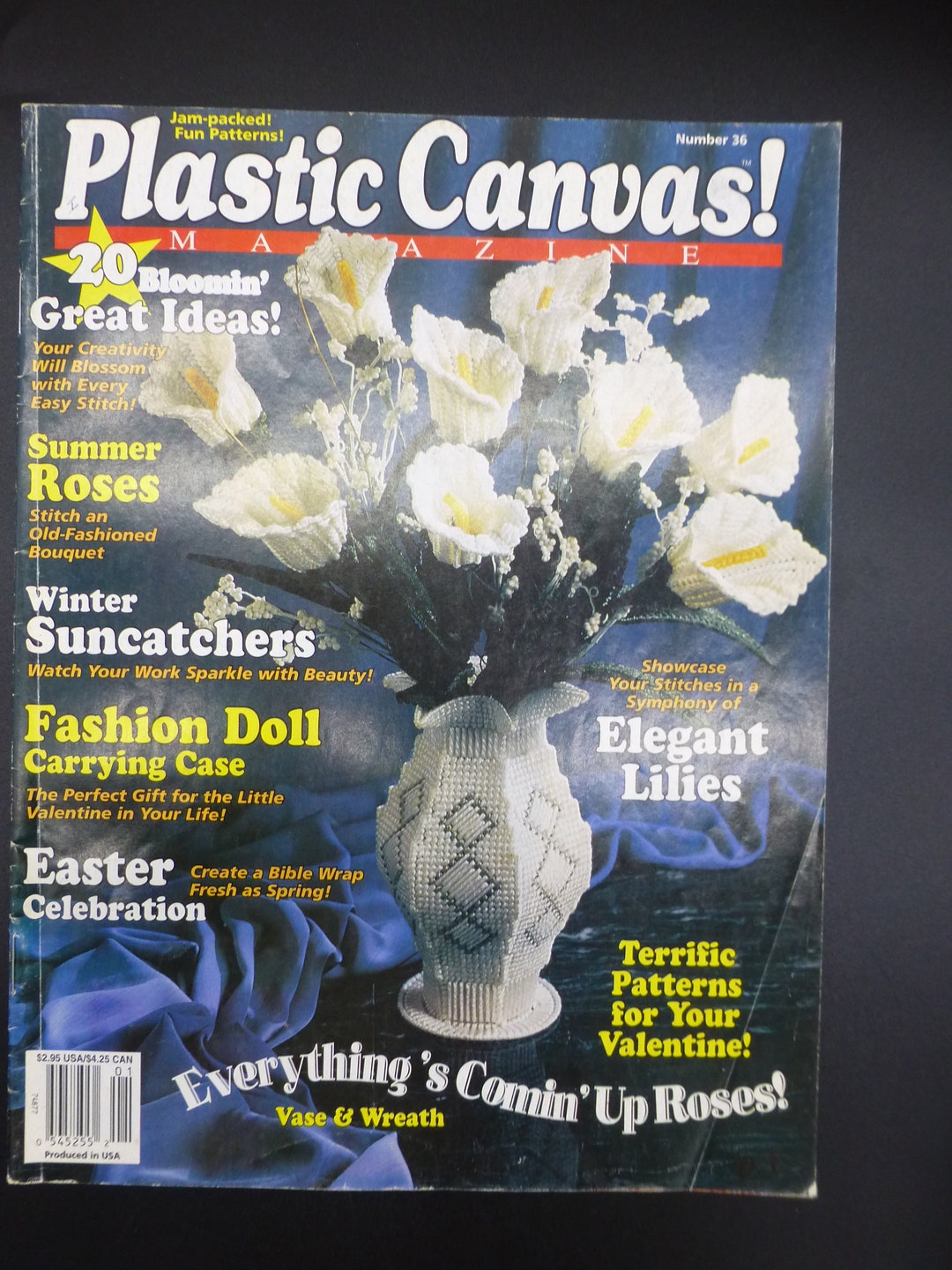 Plastic Canvas! Magazine Vol 1 #36 20 Projects Lilies Suncatchers Roses ...