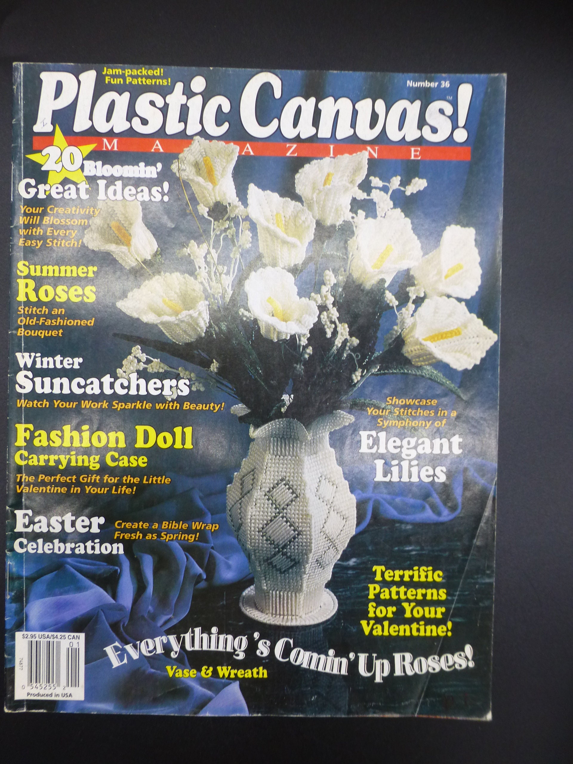 Plastic Canvas! Magazine Vol 1 #36 20 Projects Lilies Suncatchers Roses ...
