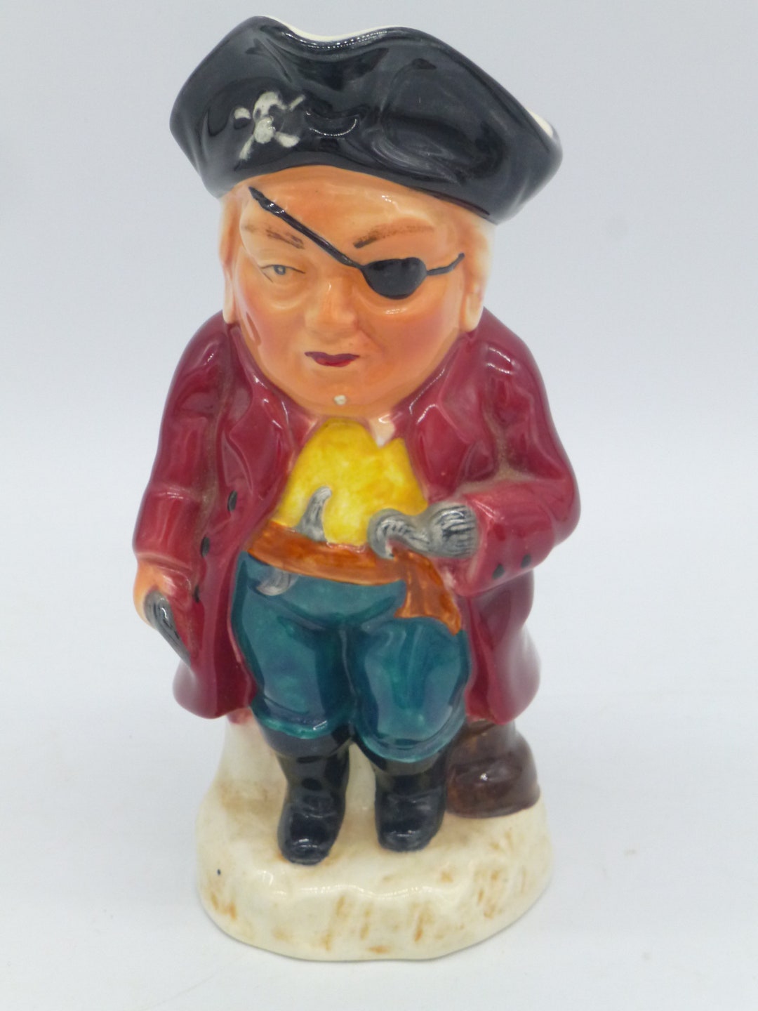 Captain Hook Toby Jug Porcelain by Burlington Ware England 6 5/8” Mint ...