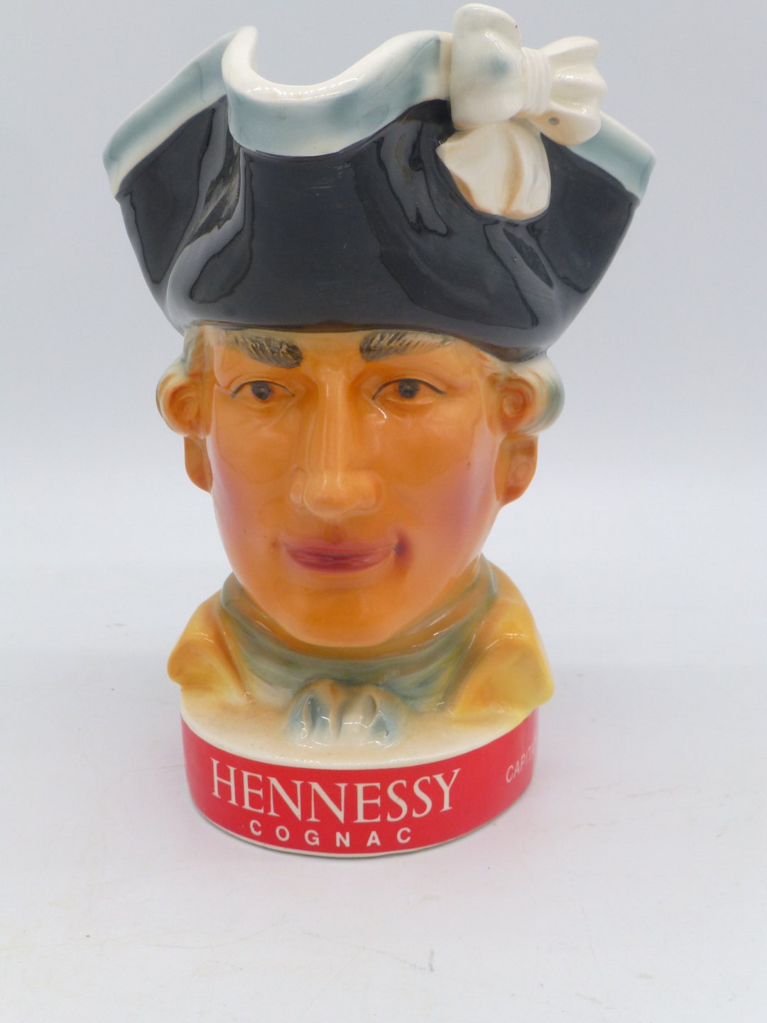 Hennessy Cognac Vintage Figural Pitcher Captain Richard Hennessy W/tri ...