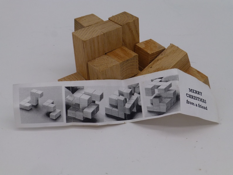 Vintage Wooden Block Puzzle Handmade - Etsy