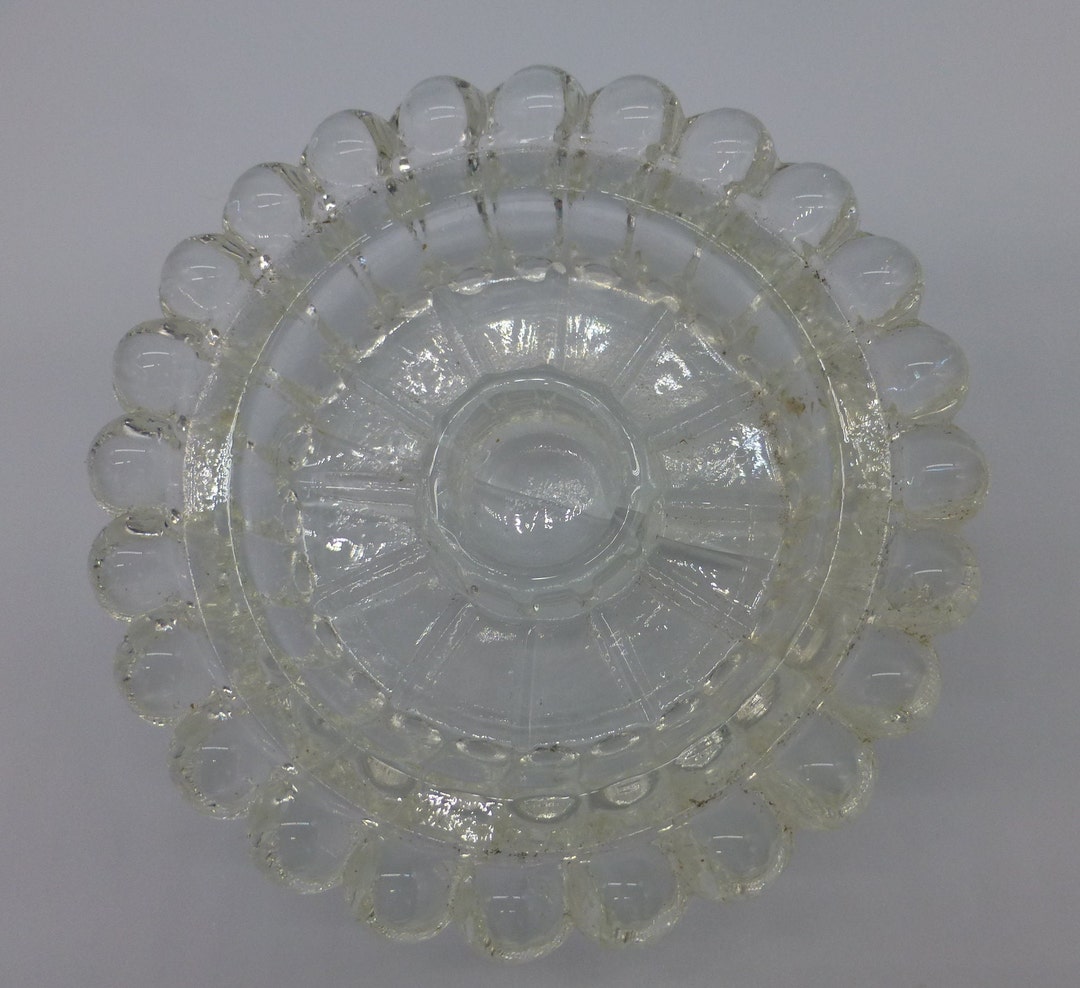 Vintage Berwick-boopie Pattern Clear Glass Candlestick Holder Excellent ...
