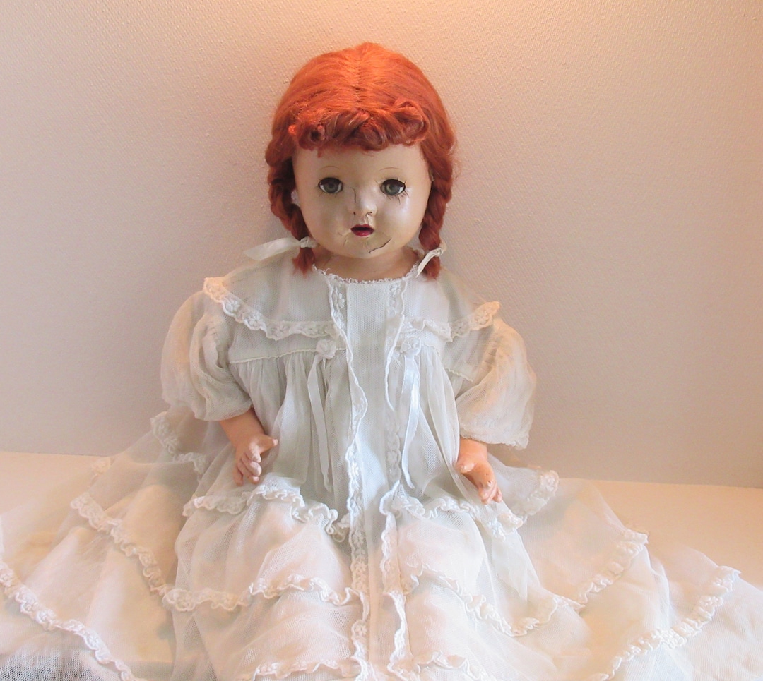 Antique 1930-40's Sally Pigtails Composite Doll Red Hair - Etsy