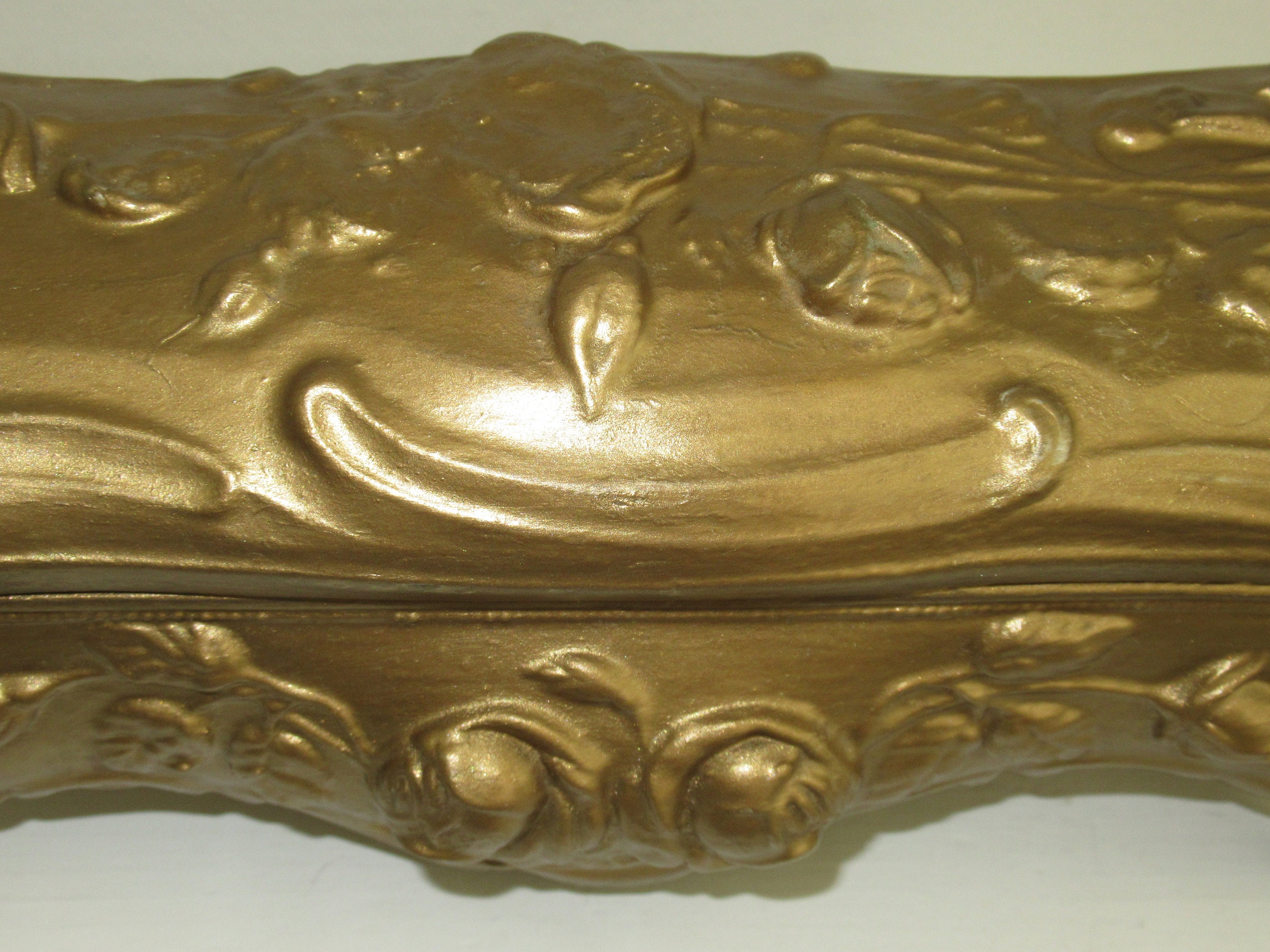Antique Art Nouveau 1890-1900 NB Rogers Co Jewelry Casket Spelter ...