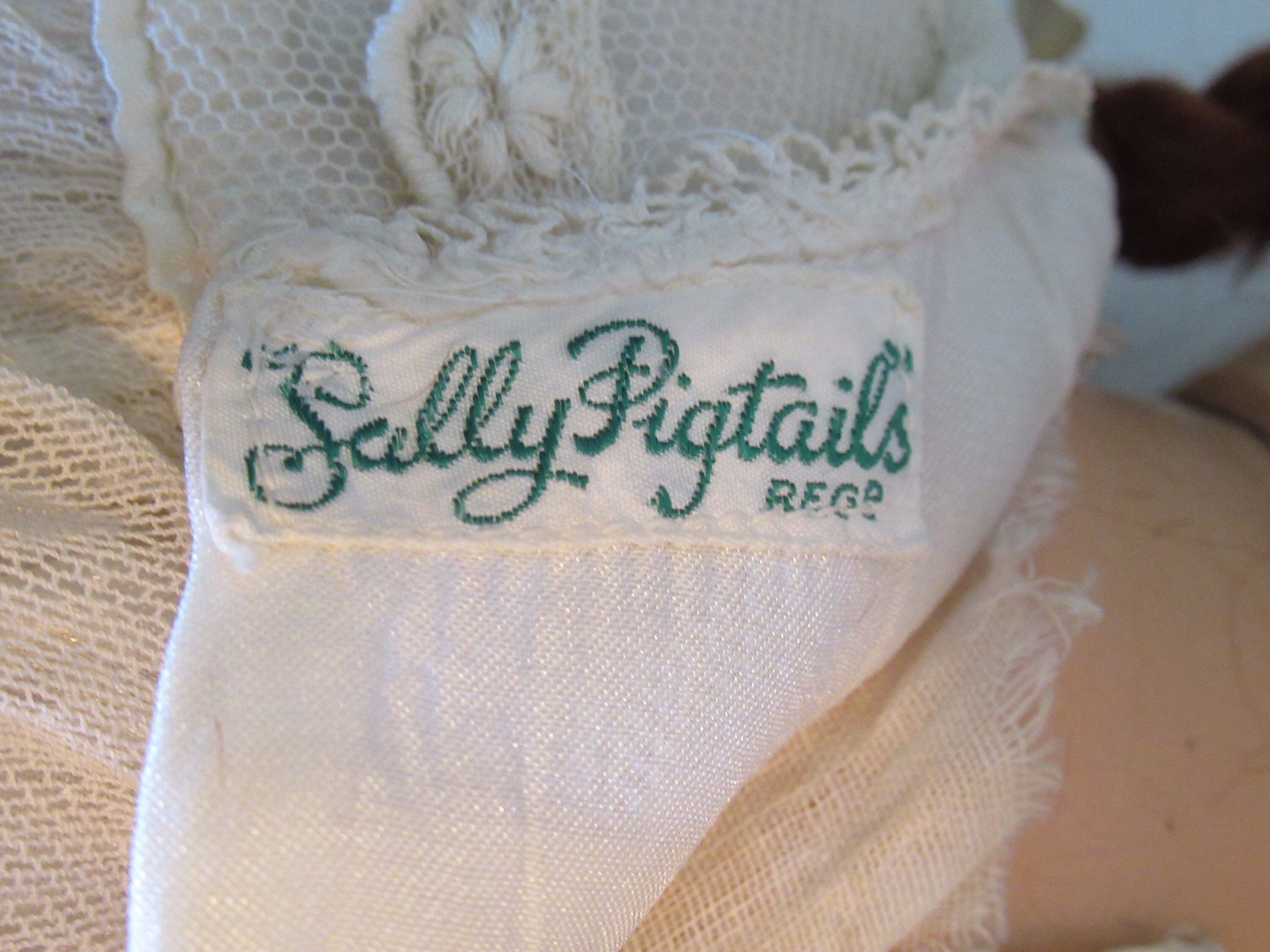 Antique 1930-40's Sally Pigtails Composite Doll Red Hair Blue Eyes ...