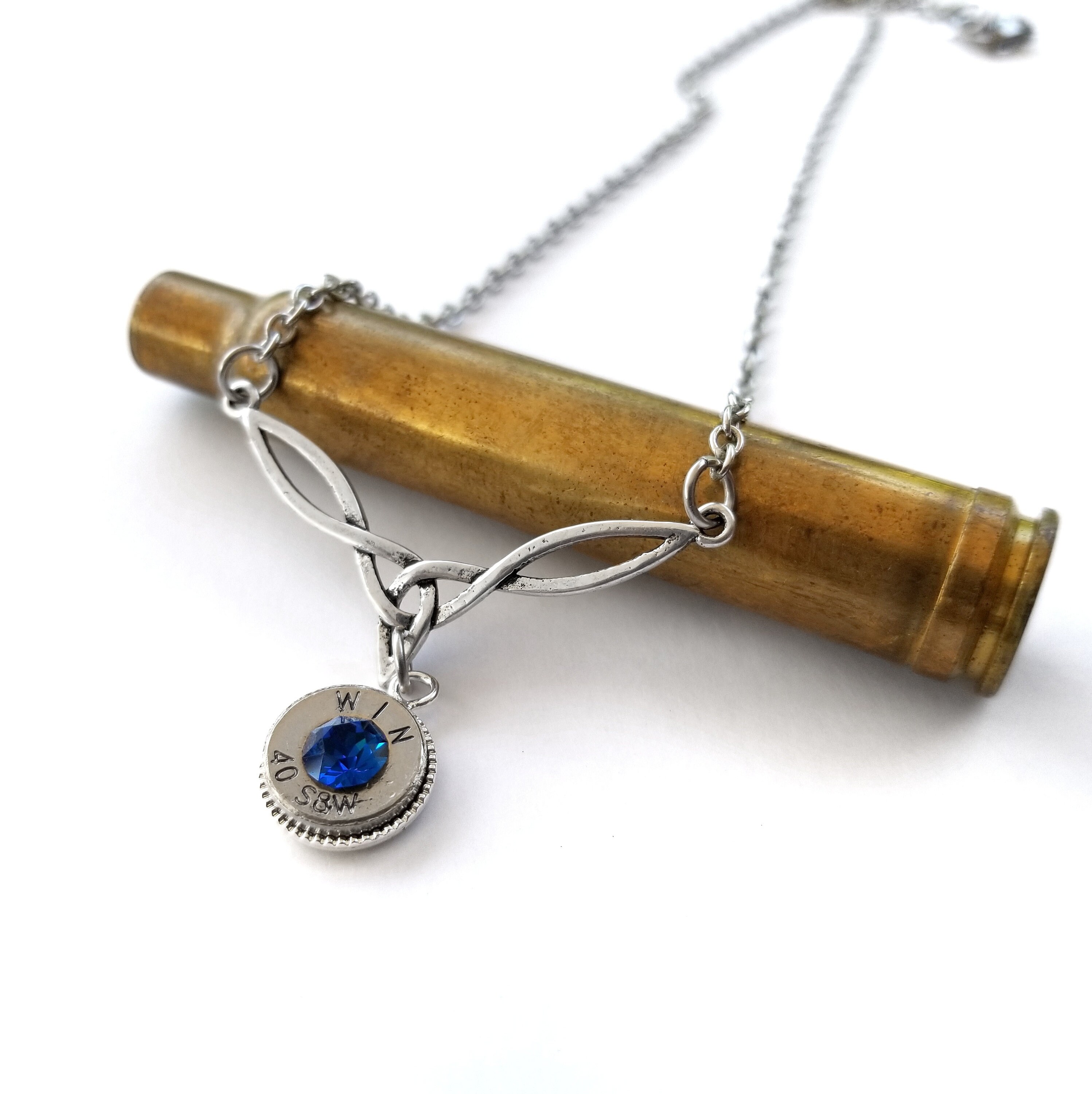 Celtic Shot Necklace - Bullet Jewelry Necklace - Celtic Knot Necklace ...