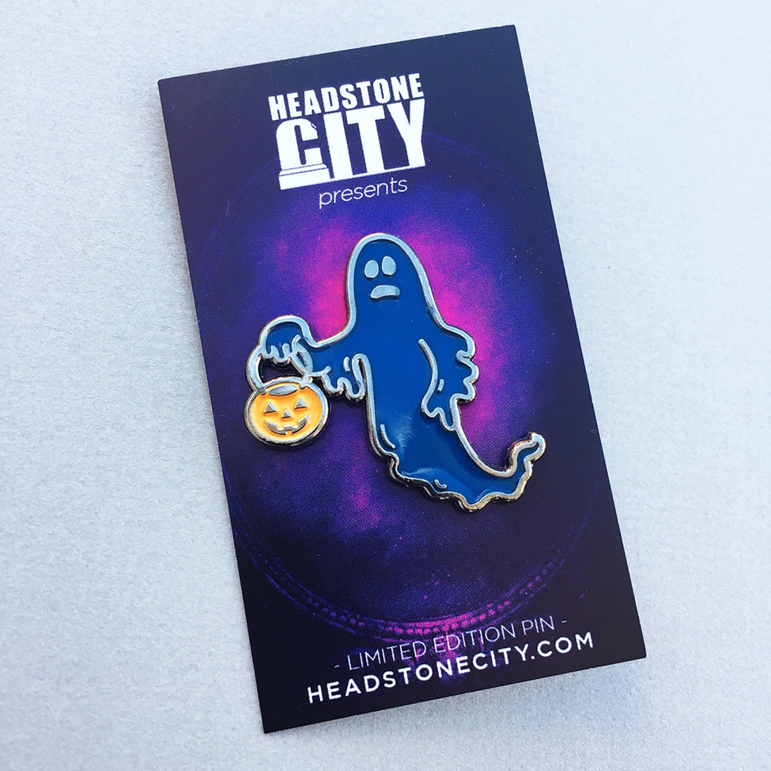 Trick or Treat Ghost Halloween Horror Enamel Pin - Etsy