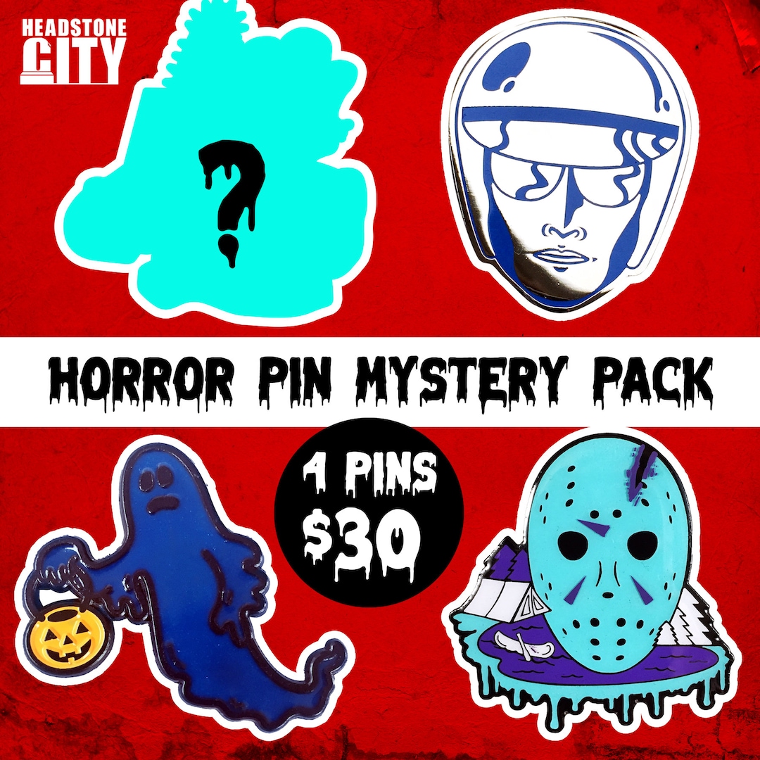 Horror Enamel Pin Mystery Pack – T-1000, Glow Ghost, Jason Voorhees ...