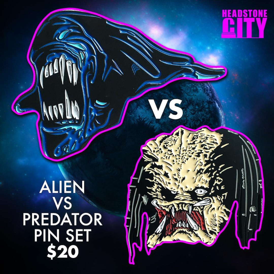 Alien Vs Predator Horror Enamel Pin Set - Etsy