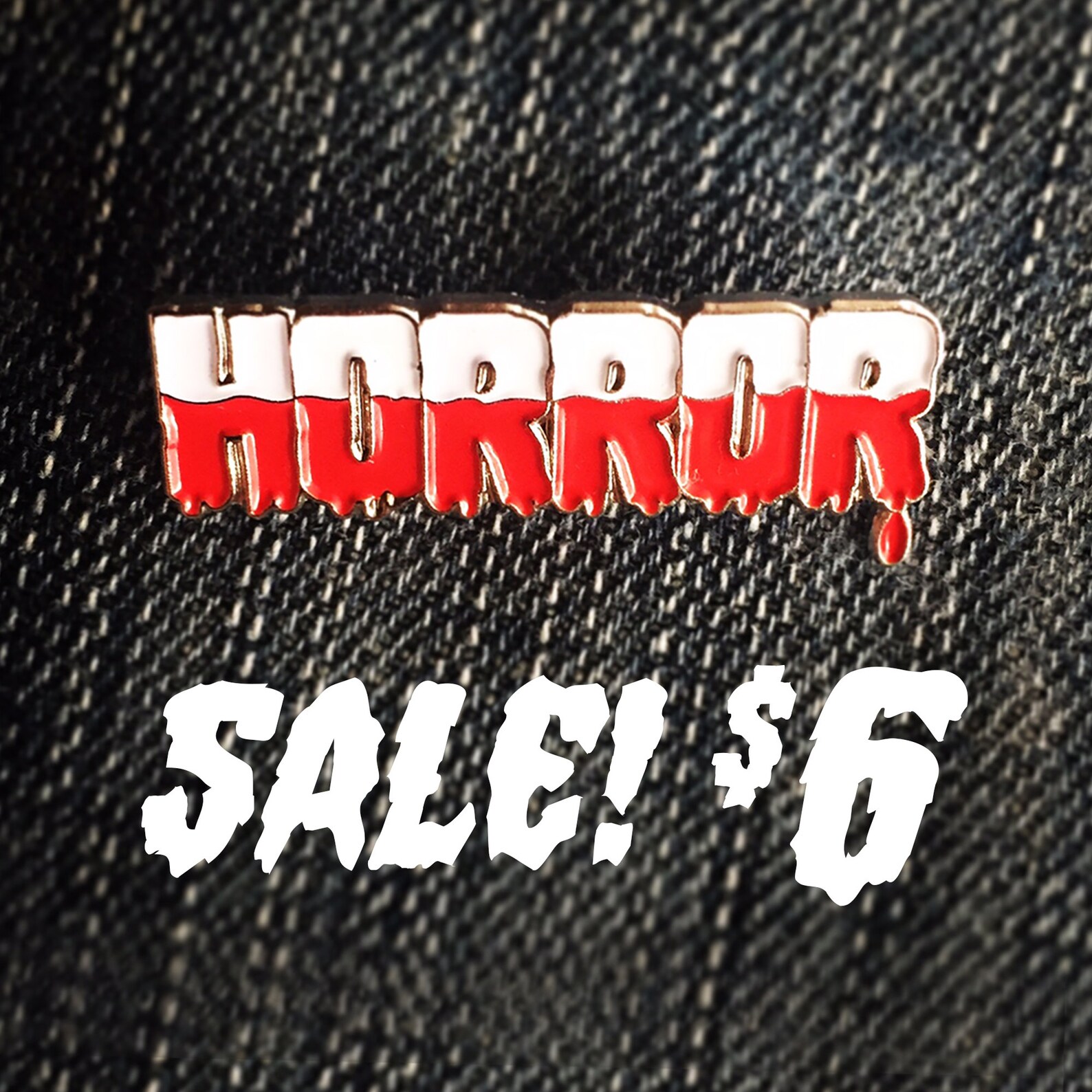 Horror Halloween Enamel Pin - Etsy