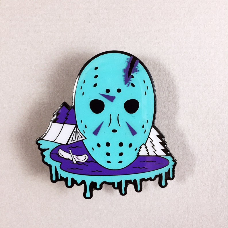 Jason Voorhees Enamel Pin | Friday the 13th Horror Pin | Classic & NES ...