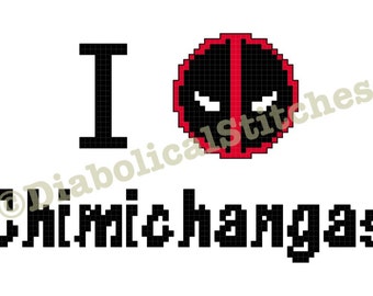 Deadpool Counted Cross Stitch - Etsy