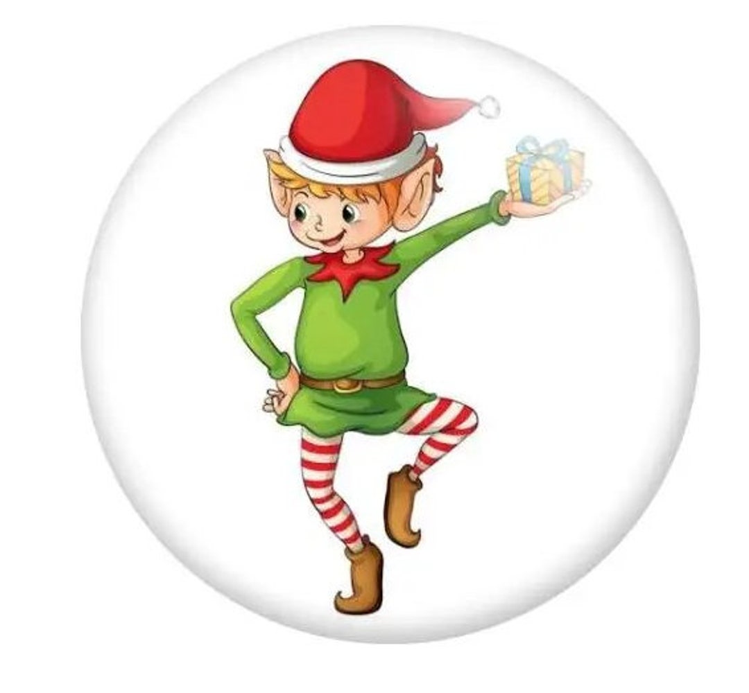 Christmas Holiday Elf Snap Charm 20mm - Etsy