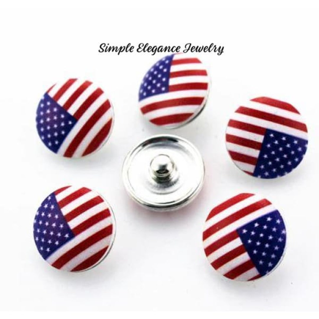 Acrylic Flag 18mm Snap Charm - Etsy
