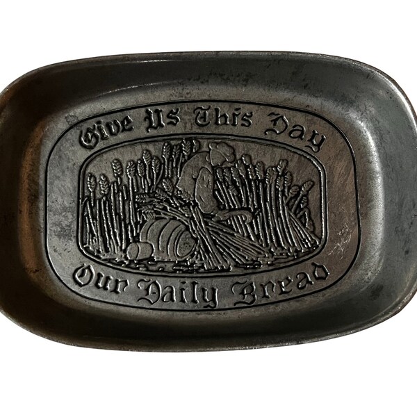 Pewter Tray Give Us This Day Our Daily Bread - Etsy