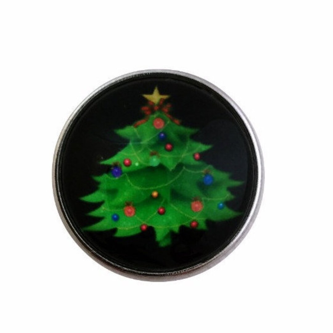 Christmas Tree Snap Charm 20mm - Etsy