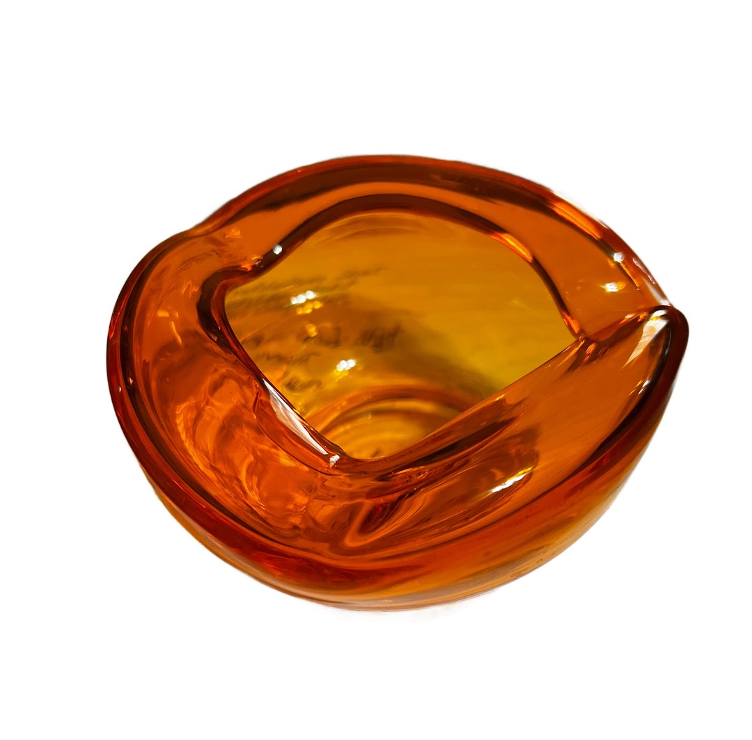 VTG Bright Orange Viking Orb Persimmon Cigar/cigarette Ashtray - Etsy